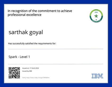 Sarthak Goyal On Linkedin Ibm Certification Sparks Tech Learning