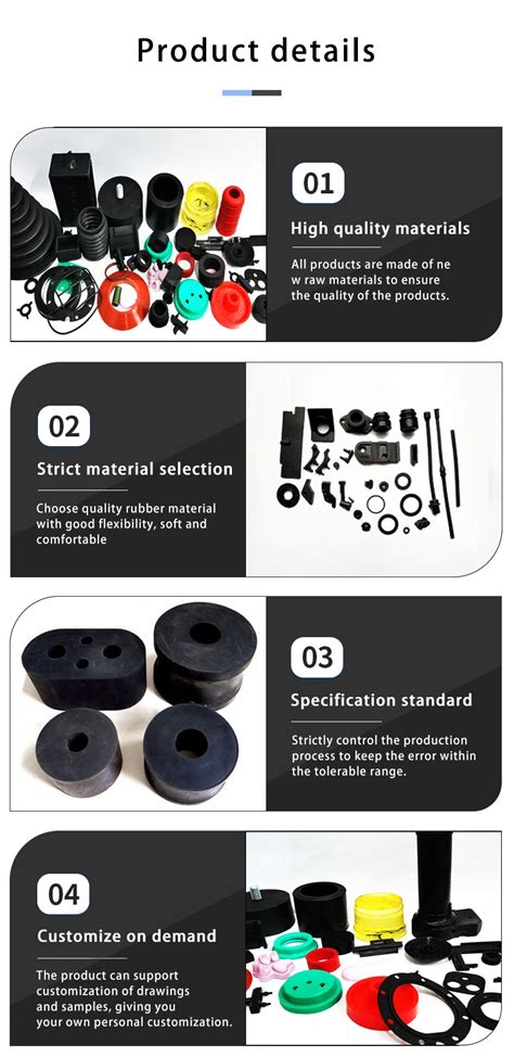 Customized Any Shape Silicone Rubber Part Epdm Nbr Goods Nbr Fkm Part