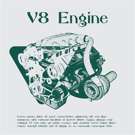 Premium Vector Engine Poster Template Illustration