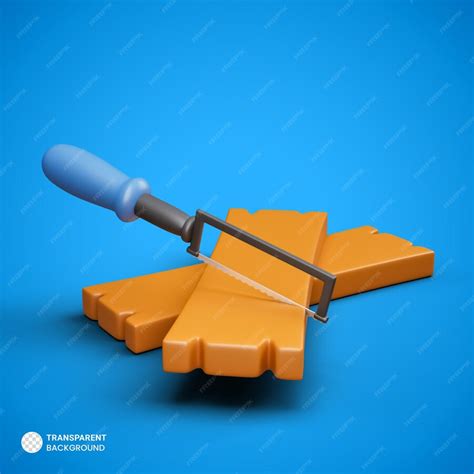 Free Psd Hackshaw Icon Isolated 3d Render Illustration