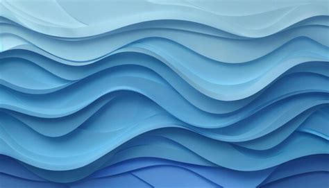 Oceanic Bliss A Stunning Blue Wave Curl Strip Paper Background