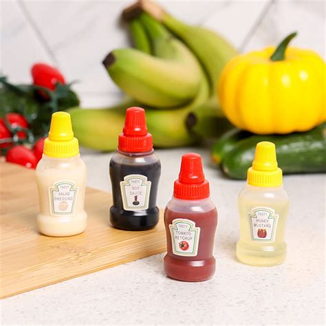 Taymeis Mini Ketchup Bottle For Bento Box Accessories Mini Condiment