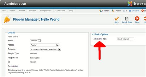 Understanding Joomla 25 Plugin Parameter Fields Inmotion Hosting