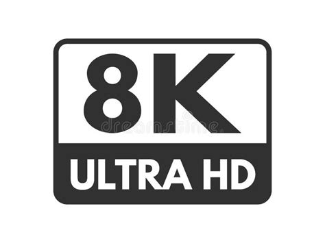 Símbolo De Vídeo 8k ícone De Ultra Hd No Plano De Fundo Branco Marca