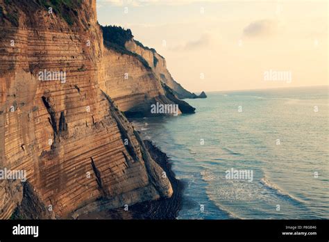 Sedimentary Rock Cliff At The Sea Limestone Natural Structure Coast