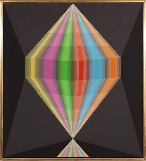 168 Abe Rothstein 1908 1999 Op Art Oil On Canvas