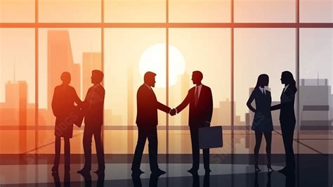 Business Dark Handshake Cooperation Powerpoint Background For Free