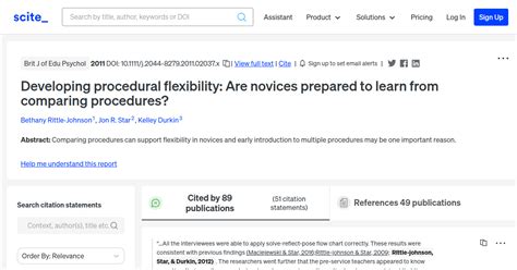 Developing Procedural Flexibility Are Novices Prepared To Learn From Comparing Procedures