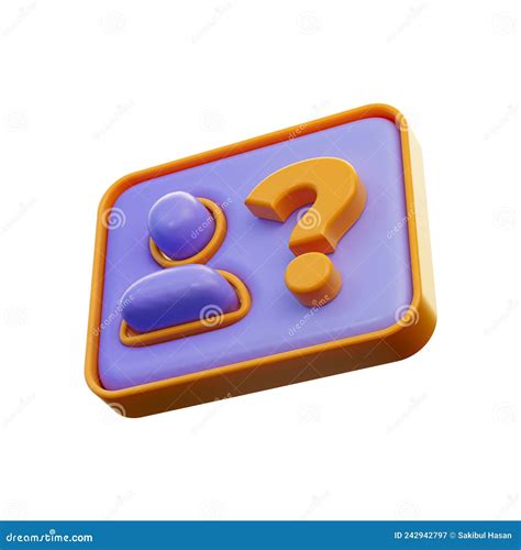 Realistic Glossy User Id Question Mark Icon 3d Render Concept For Help