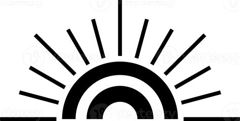 Sun With Line Sunshine Light Rays Icon 35995210 Png