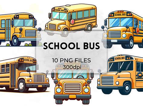 School Bus Clipart Illustrations Graphic By Qm Art · Creative Fabrica