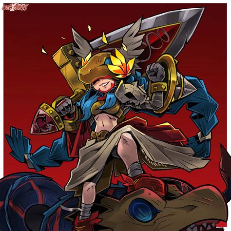 Sinobali Minervamon Seadramon Digimon Hades Series Highres