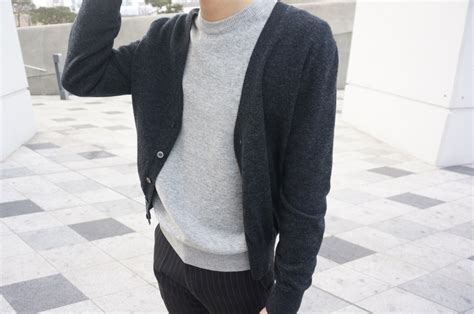 남자 가디건 코디 추천 남자 차콜색 가디건 네이버 블로그