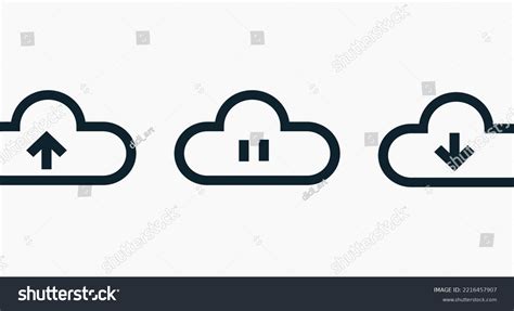 Update Button Icon Consist Upload Download Stock Vector Royalty Free