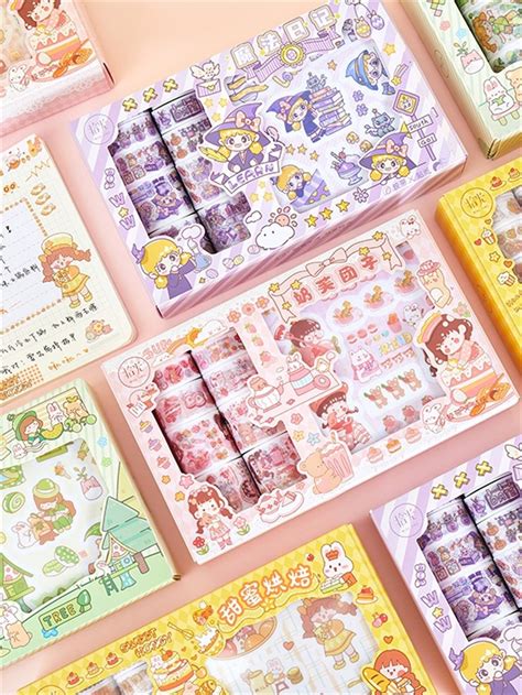 4box Cartoon Graphic Random Sticker Set Winter Planner Stickers