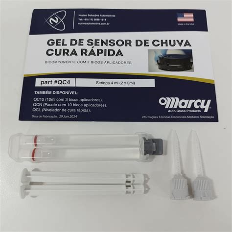 Gel Bicomponente De Sensor De Chuva Automotivo 4ml Com 2 Bicos Nucleo Automotiva