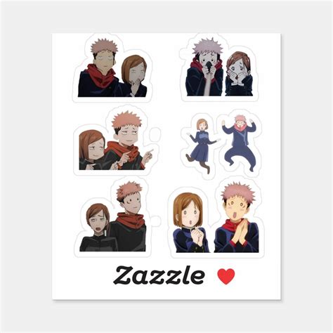 Nobara X Yuji Jujutsu Kaisen Anime Sticker Pack Gallery Posted By