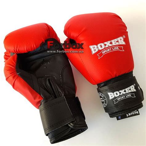 Боксерские перчатки Boxer кожзам (2024-03К, красные) купить в магазине ...