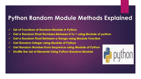 Python Random Module Methods Explained Spark By Examples
