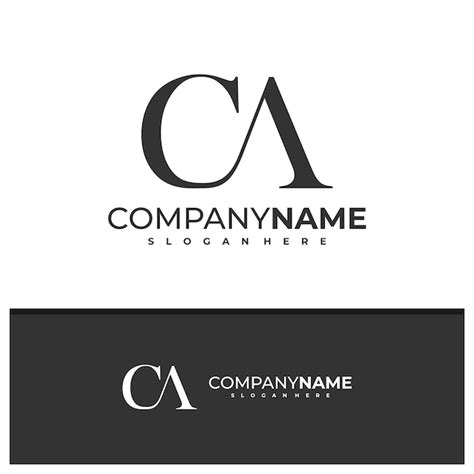 Vetor de design de logotipo de carta CA ilustração de modelo de