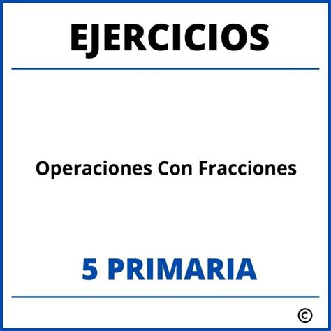 Ejercicios Operaciones Combinadas 5 Primaria Pdf