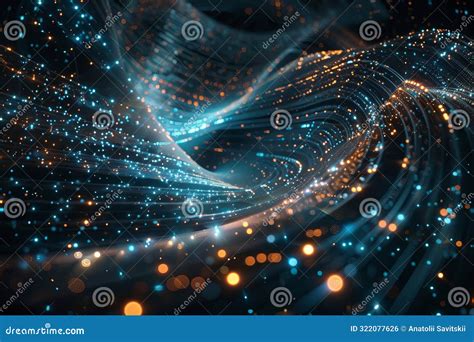 a digital artwork representing massive information streams complex