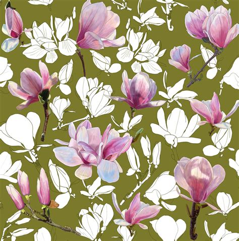 Magnolia Pattern On Behance