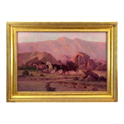 Charles Damrow Western Scene C 1960 Chairish