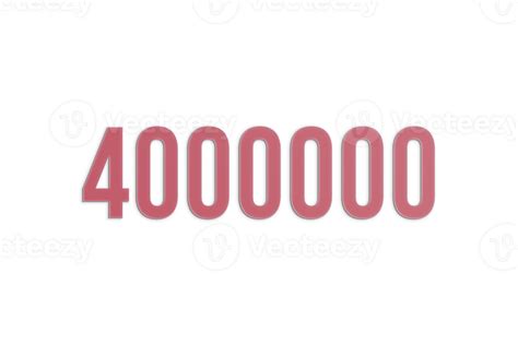4000000 Subscribers Celebration Greeting Number With Paper Design