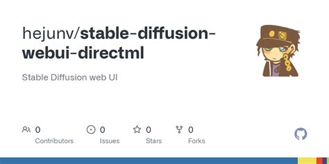 GitHub Hejunv Stable Diffusion Webui Directml Stable Diffusion Web UI