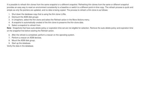Refresh Thin Clones Dell Unity Xt Oracle Database Best Practices Dell Technologies Info Hub