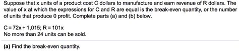 solved for the following problem complete the table to the