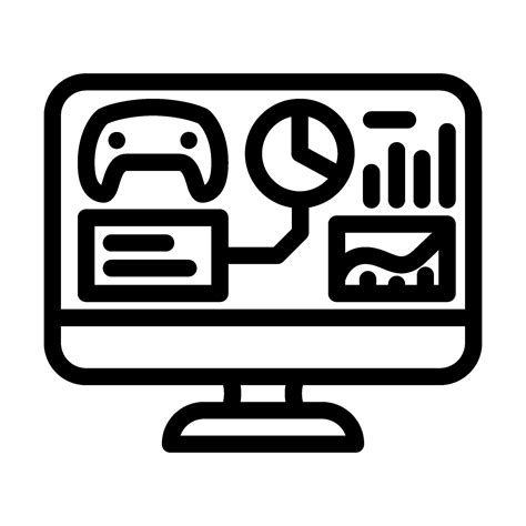 Analytics Game Development Line Icon Vector Illustration Vector Art At Vecteezy