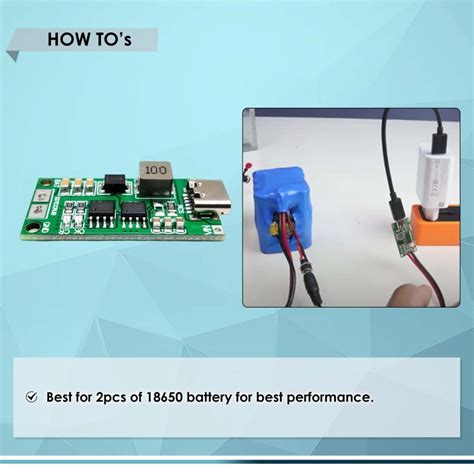 Lithium Battery Charger 2s 2a 8 4v Ddtccrub Step Up Boost Li Ion Battery Charger Module Type C
