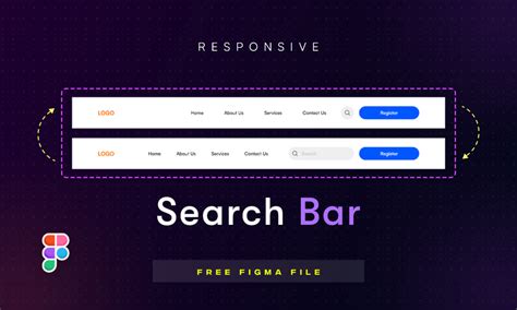 Responsive Search Bar Design Figma
