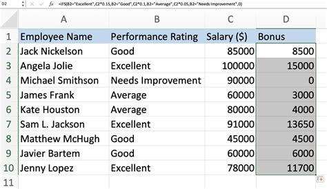 Understanding The Ifs Function In Excel With Examples Myexcelonline