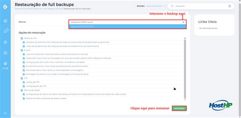 Como Fazer O Backup E Restaurar Da Hospedagem No Directadmin Hosthp