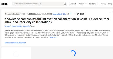 Knowledge Complexity And Innovation Collaboration In China Evidence From Intra And Inter City