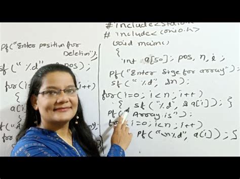 C Program To Delete An Element From An Array C Programming Tutorial In Hindi YouTube