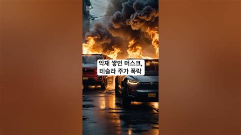 악재 쌓인 머스크 테슬라 주가 폭락 Youtube