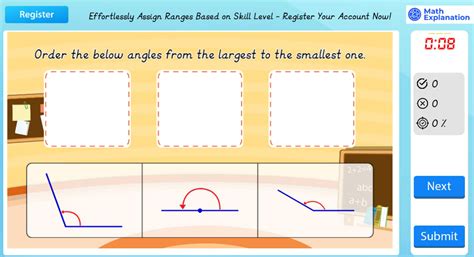 math explanation ordering angles largest to smallest engaging primary maths software