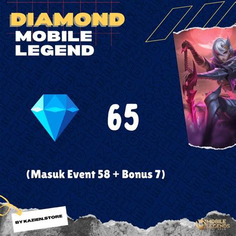 Promo Diamond Mobile Legends Ml Mlbb Fast 65 Dm Diskon 7 Di Seller
