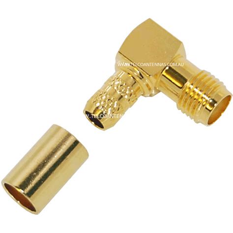 Sma Female Right Angle Crimp Connector Rg58lmr195belden 9907