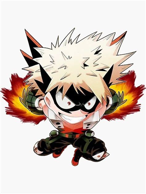 Bakugou Katsuki Chibi Mha Sticker For Sale By Eidlike Redbubble