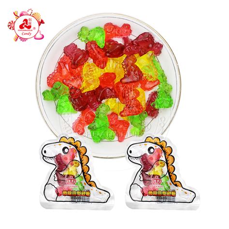 Supply Wholesale Bulk Mini Dinosaur Shaped Chewy Soft Gummy Candy In
