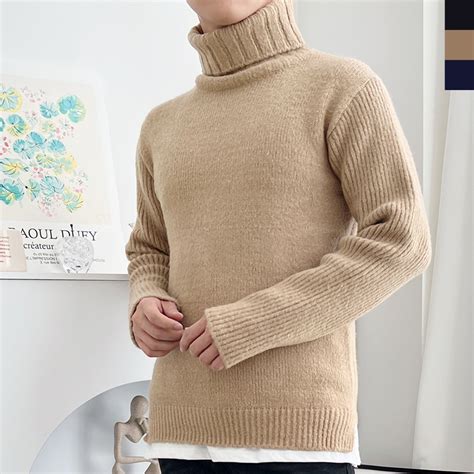 Ott 1018 남자도톰목폴라니트스웨터 온채널