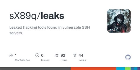 Github Sx89qleaks Leaked Hacking Tools Found In Vulnerable Ssh Servers