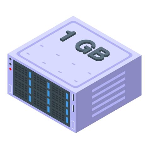 Premium Vector Gigabyte Data Computer Icon Isometric Vector Sd