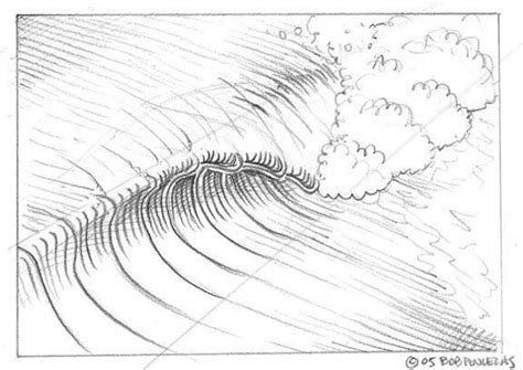 Как нарисовать волны карандашом поэтапно Surf Art Ocean Drawing
