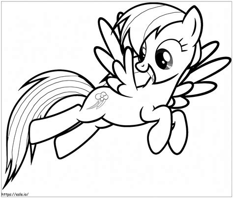 Naughty Rainbow Dash Coloring Page